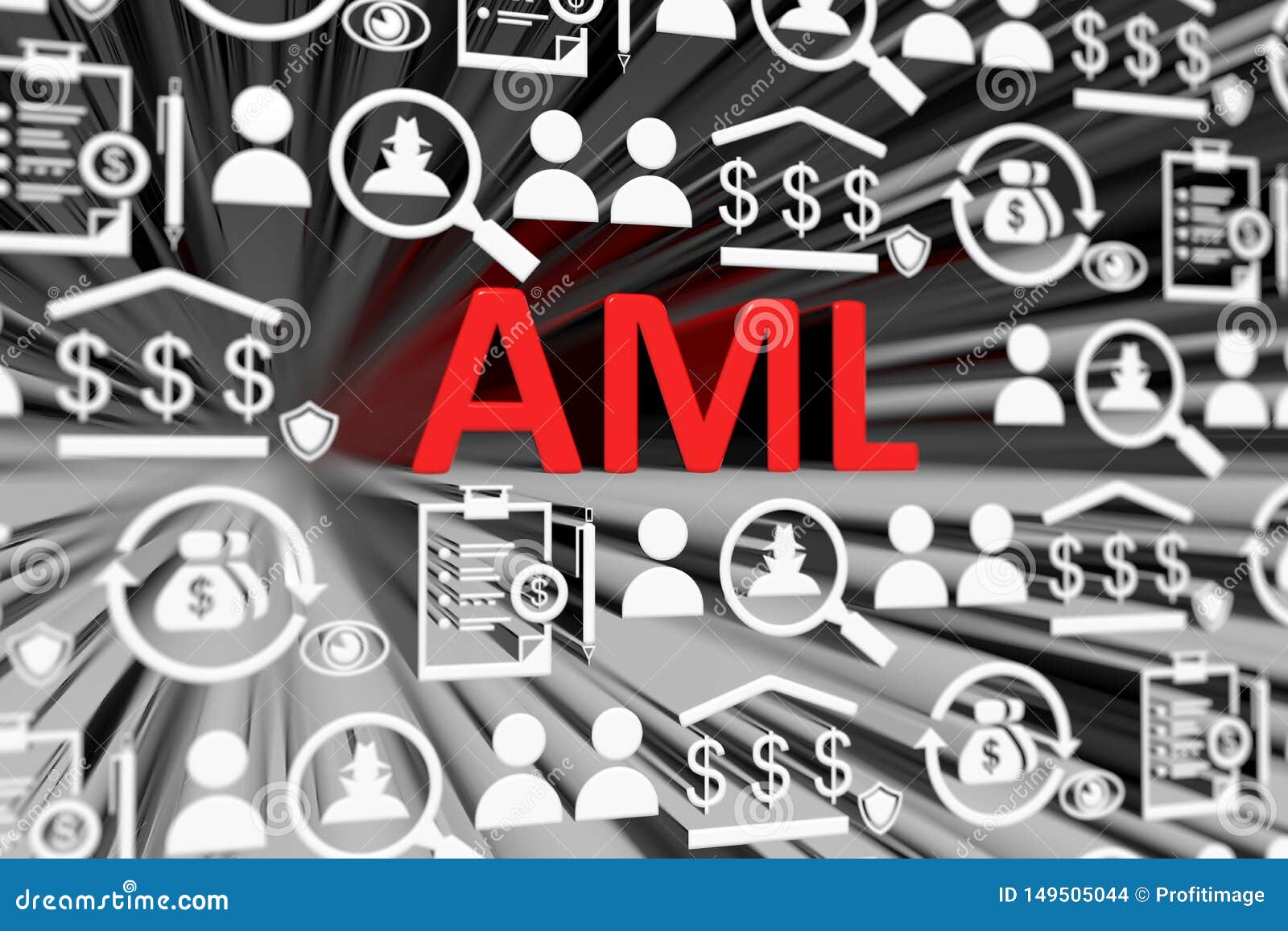 AML Concept Blurred Background Royalty-Free Cartoon | CartoonDealer.com ...