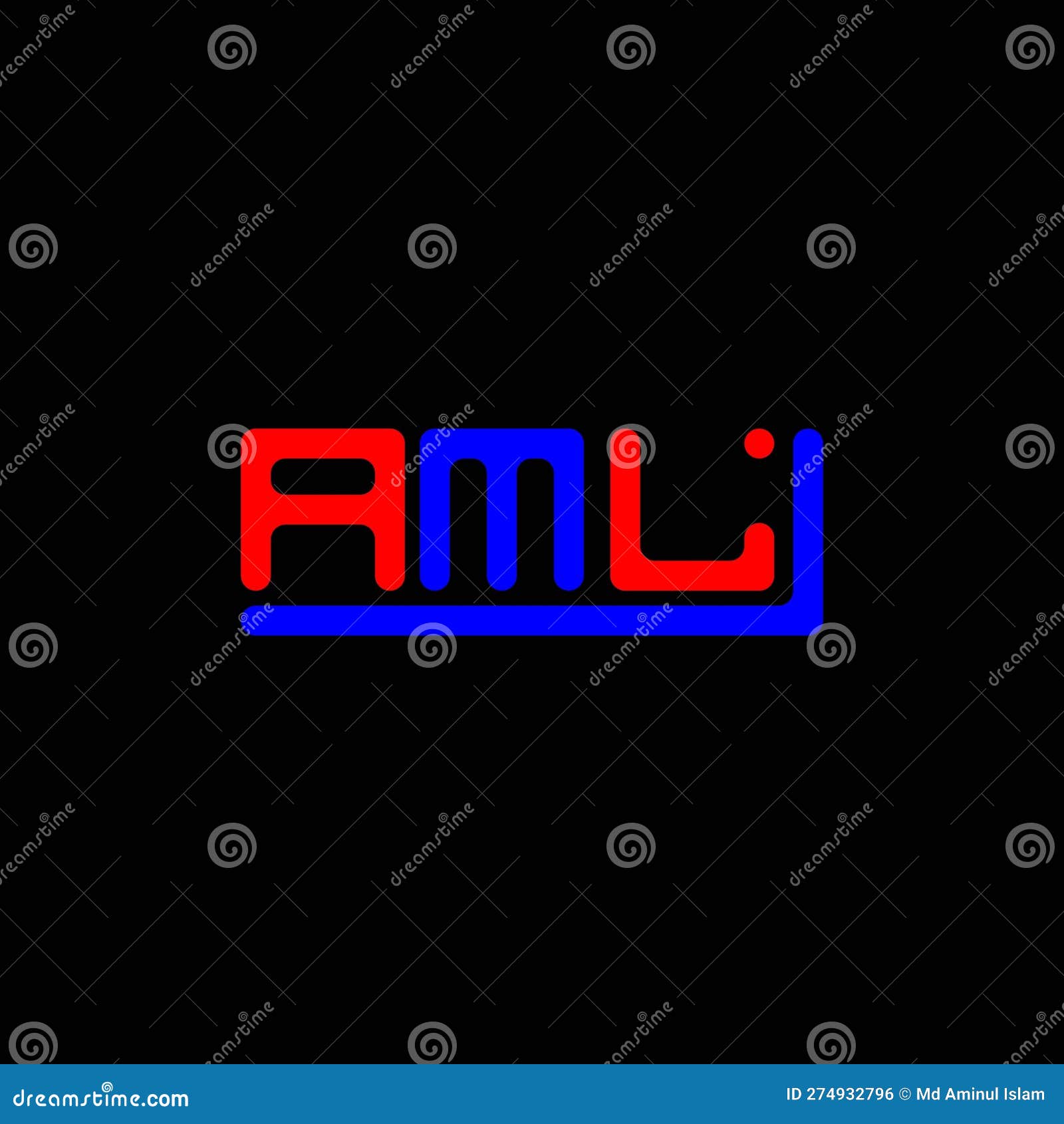 AML Letter Logo Creative Design with Vector Graphic, Stock Vector ...