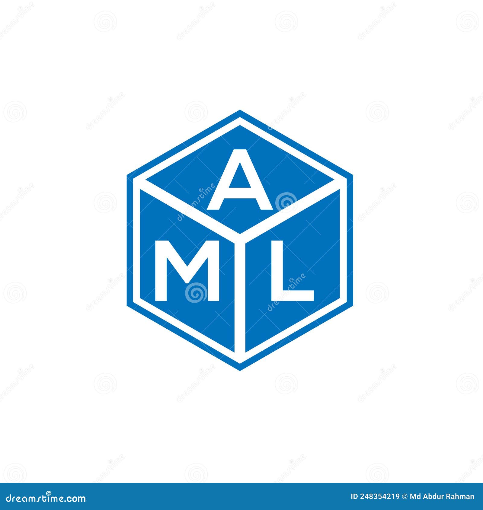 AML Letter Logo Design on Black Background. AML Creative Initials ...