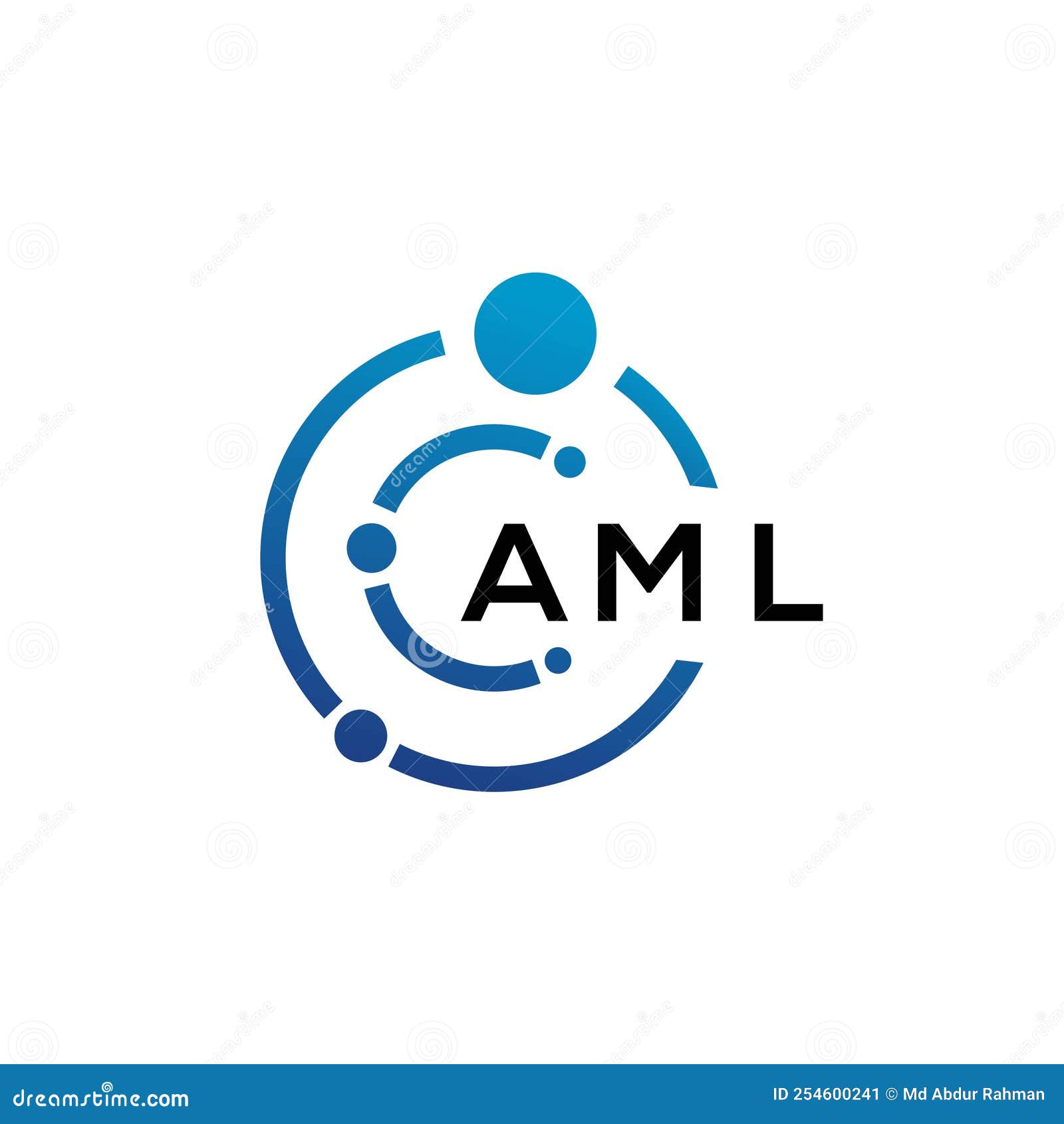AML Letter Logo Design on Black Background. AML Creative Initials ...