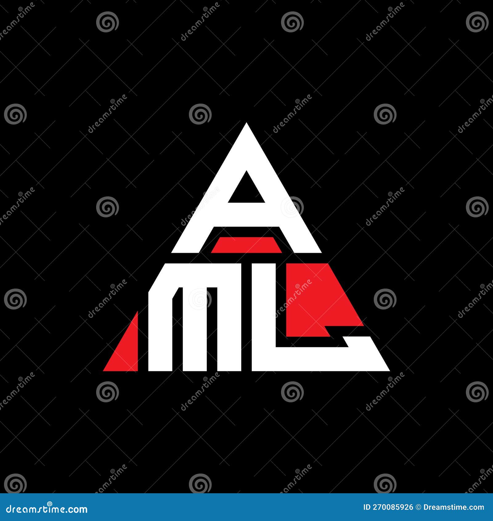 AML Triangle Letter Logo Design with Triangle Shape. AML Triangle Logo ...