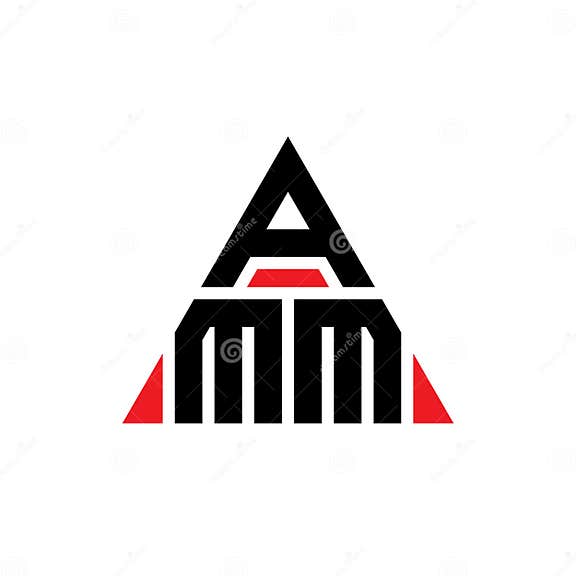 AMM Triangle Letter Logo Design with Triangle Shape. AMM Triangle Logo ...