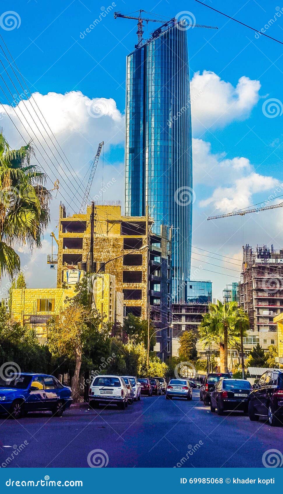 Amman editorial stock photo. Image of abdali, tower, rotana - 69985068
