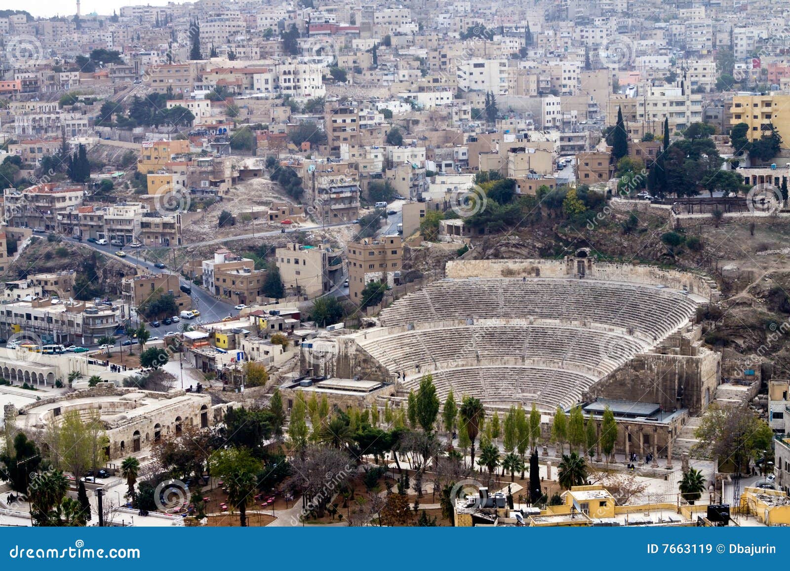 Amman Amphitheater - Jordan Stock Image - Image of monument ...
