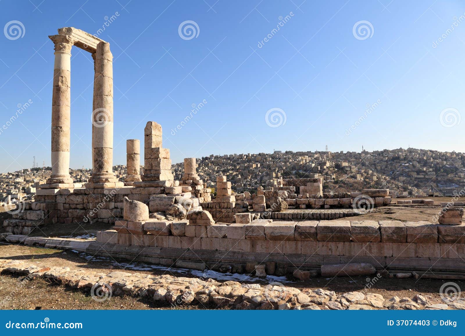 Amman Citadel stock image. Image of ruins, city, tourism - 37074403