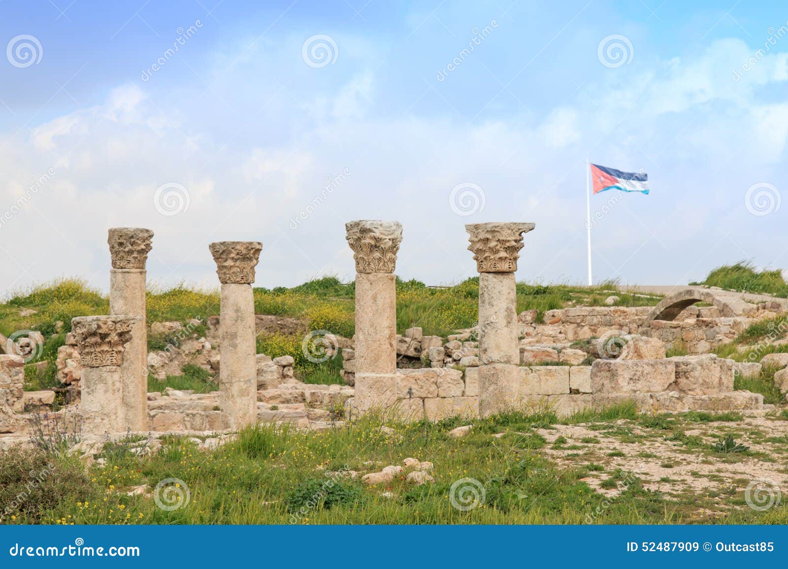 Amman Citadel Ruins in Jordan Stock Image - Image of ruins, roman: 52487909