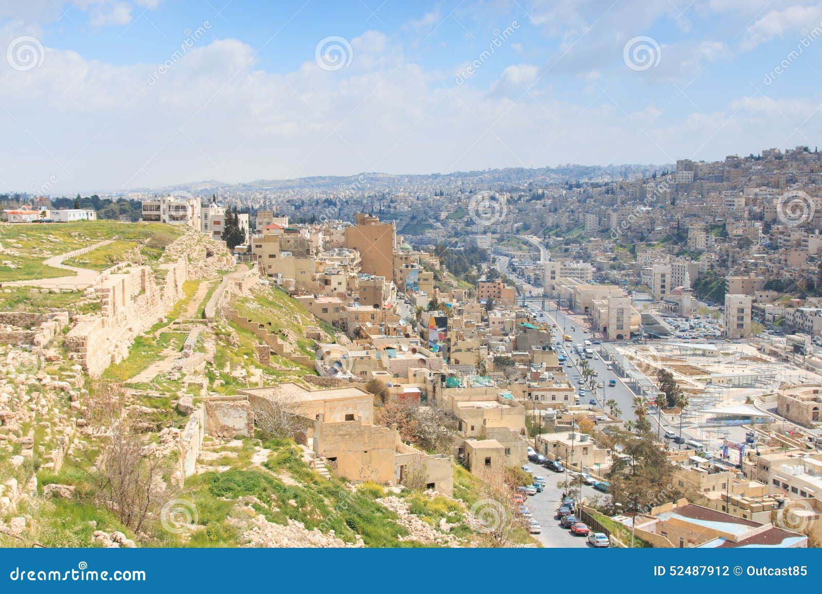 Amman Citadel Ruins in Jordan Stock Photo - Image of travel, temple ...