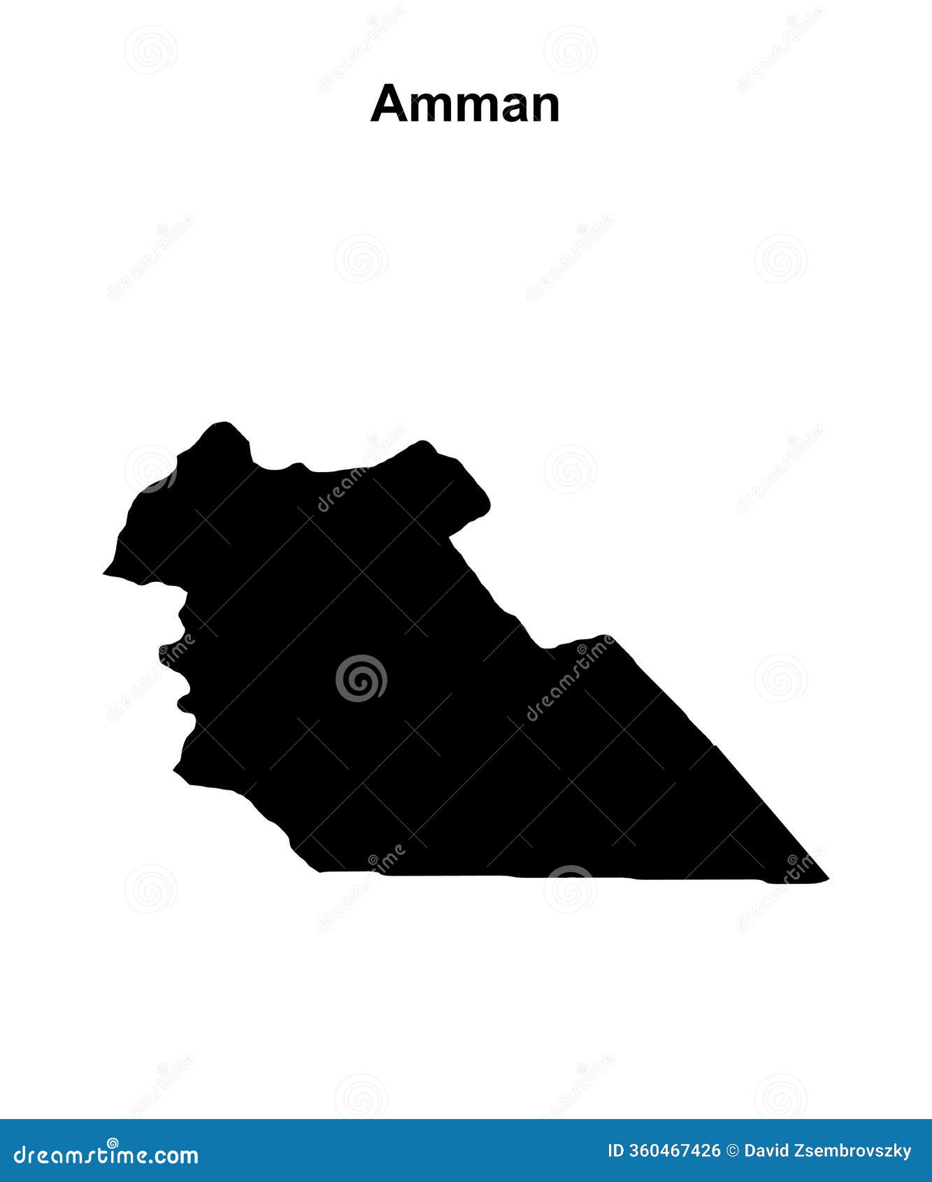 Amman outline map stock illustration. Illustration of amman - 360467426