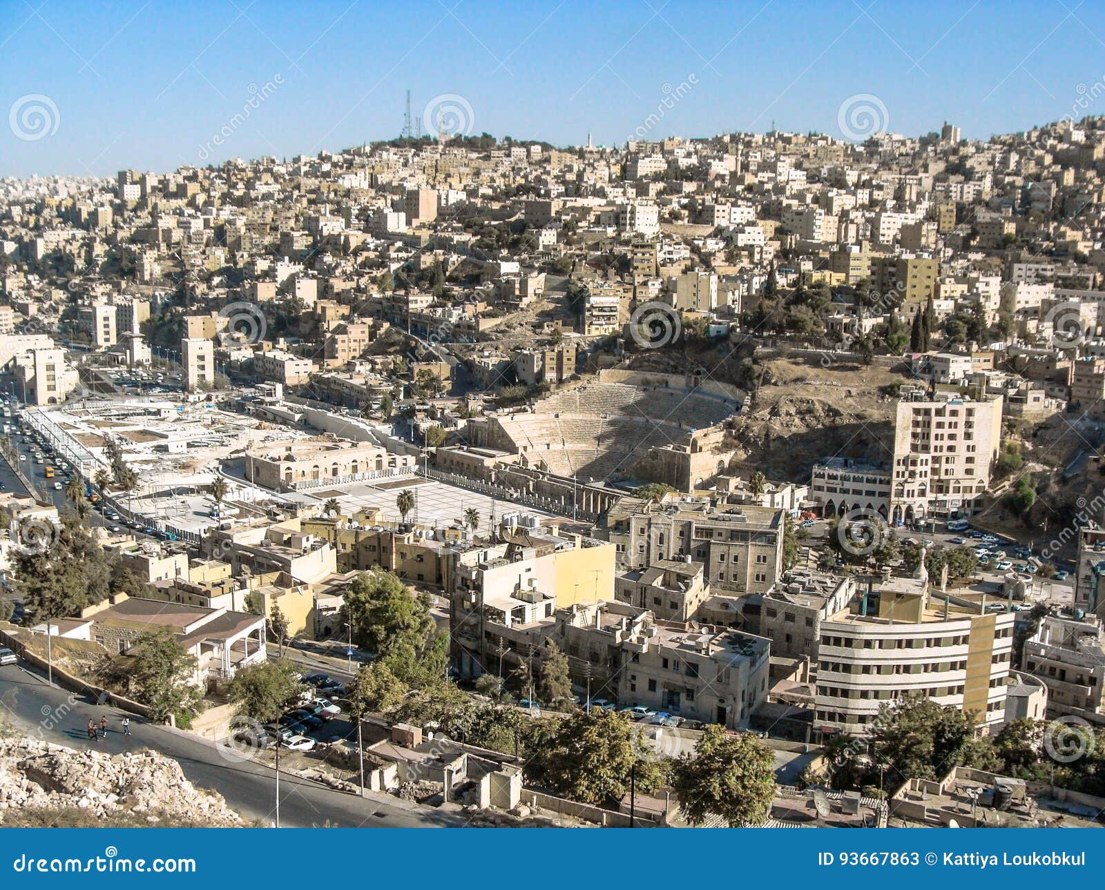 AMMAN, JORDAN - OCTOBER 20, 2011: View Point of Building in Amman ...