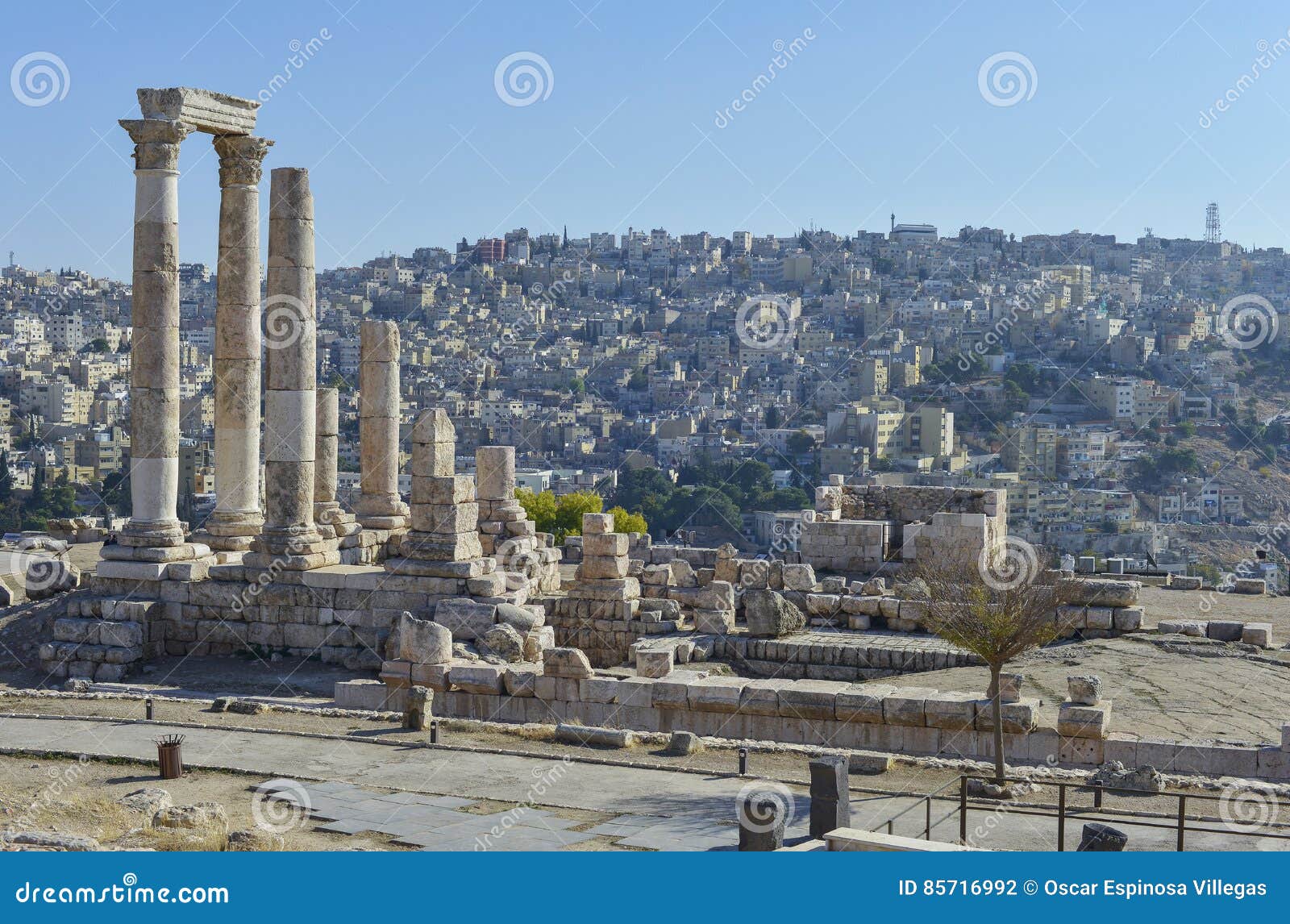 Amman in Jordan stock photo. Image of ancient, citadel - 85716992