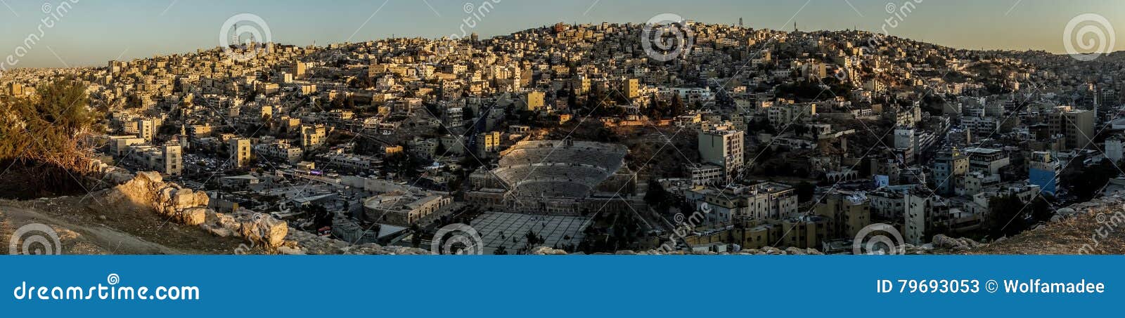 Amman panorama stock image. Image of heritage, location - 79693053
