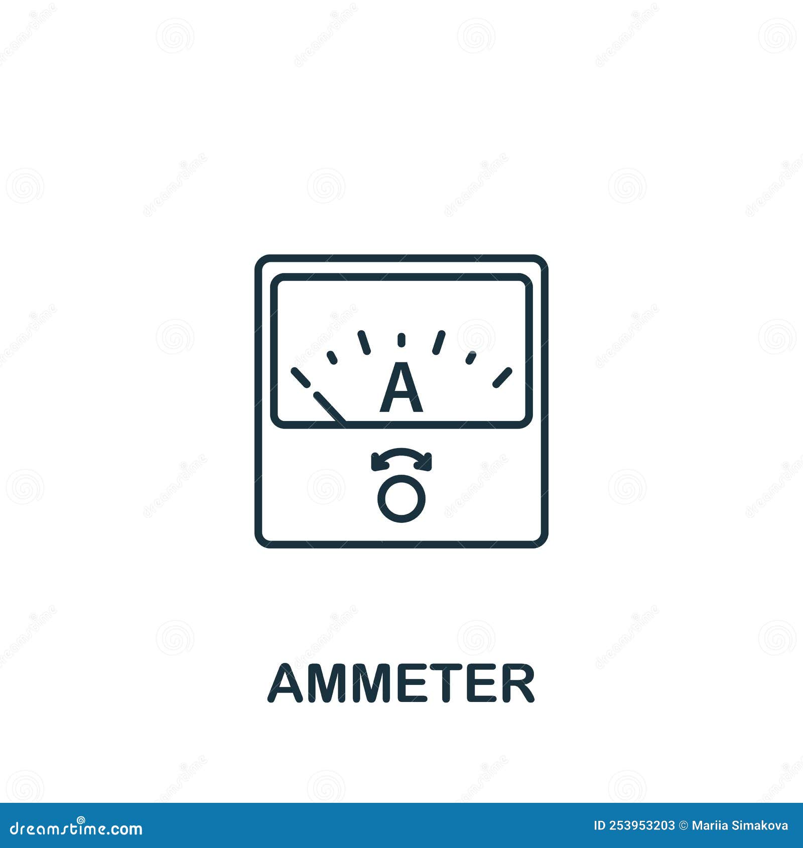 Ammeter Icon. Line Simple Measuring Icon for Templates, Web Design and ... Ammeter Icon. Line Simple Measuring Icon for Templates, Web Design and ...
