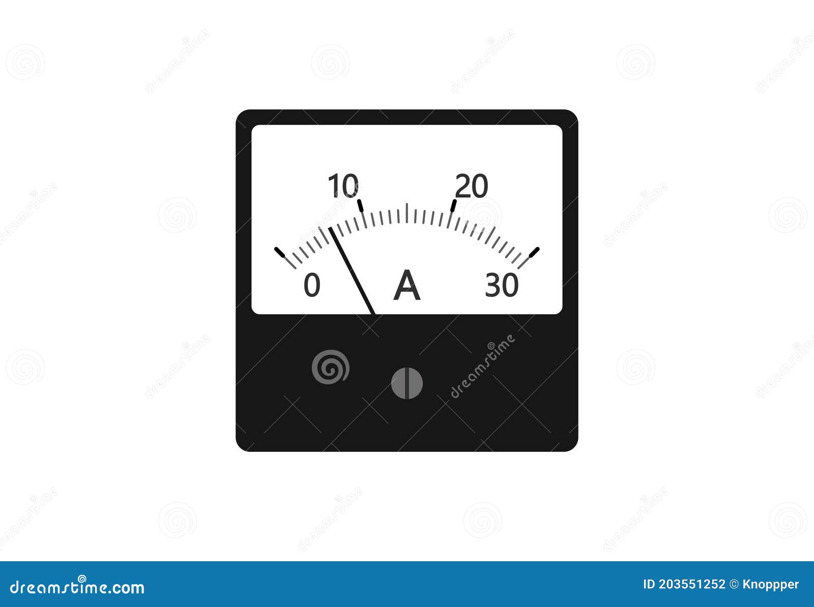 Ammeter isolated stock illustration. Illustration of volt - 203551252