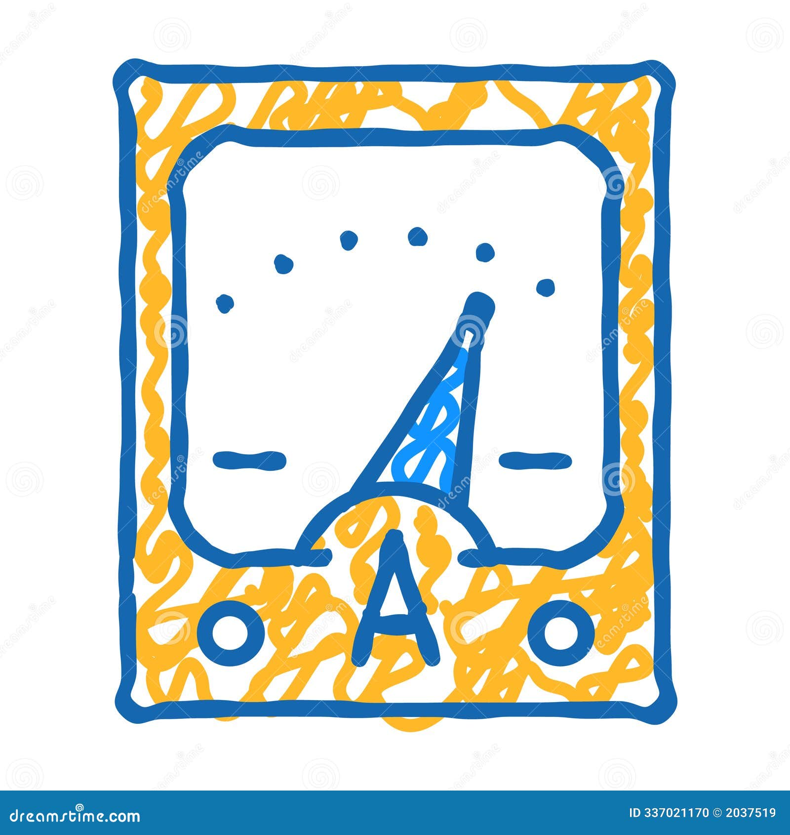 Ammeter Tool Icon Doodle Illustration Stock Illustration - Illustration ...