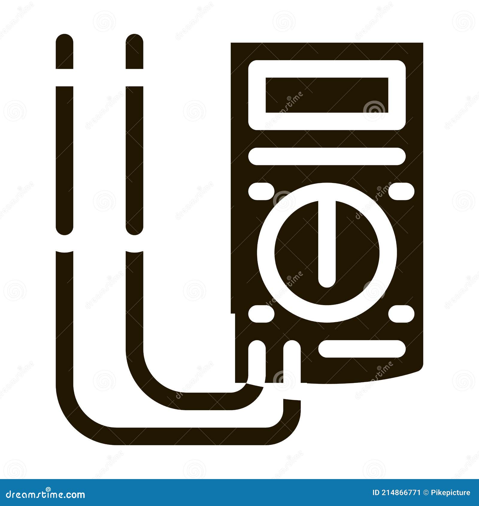 Ammeter Tool Icon Vector Glyph Illustration Stock Vector - Illustration ...