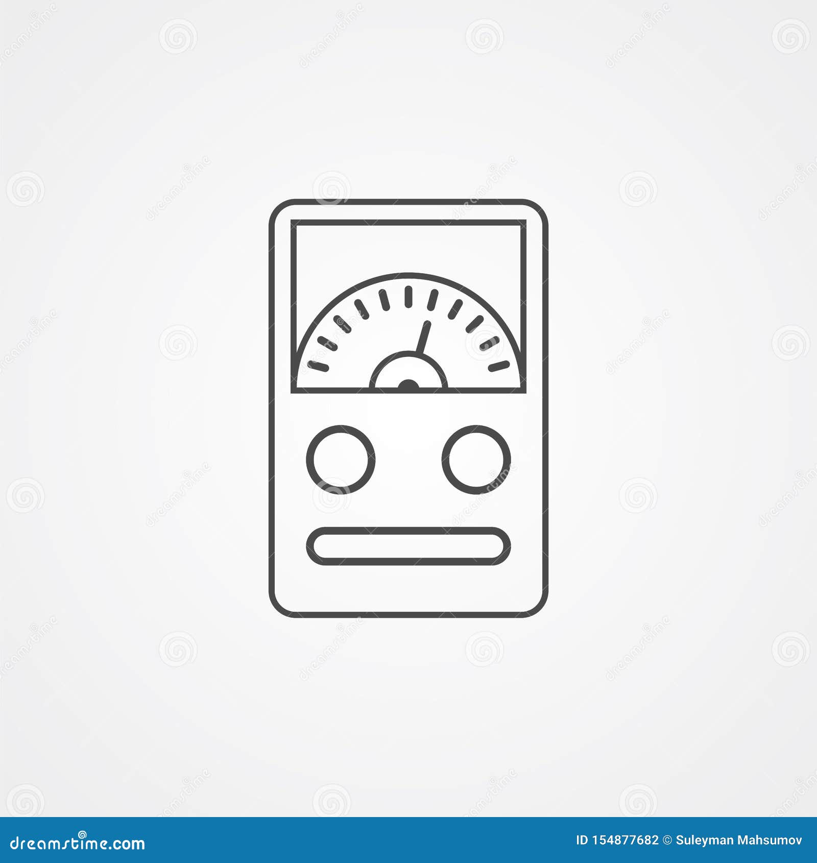 Ammeter Vector Icon Sign Symbol Stock Illustration - Illustration of ...