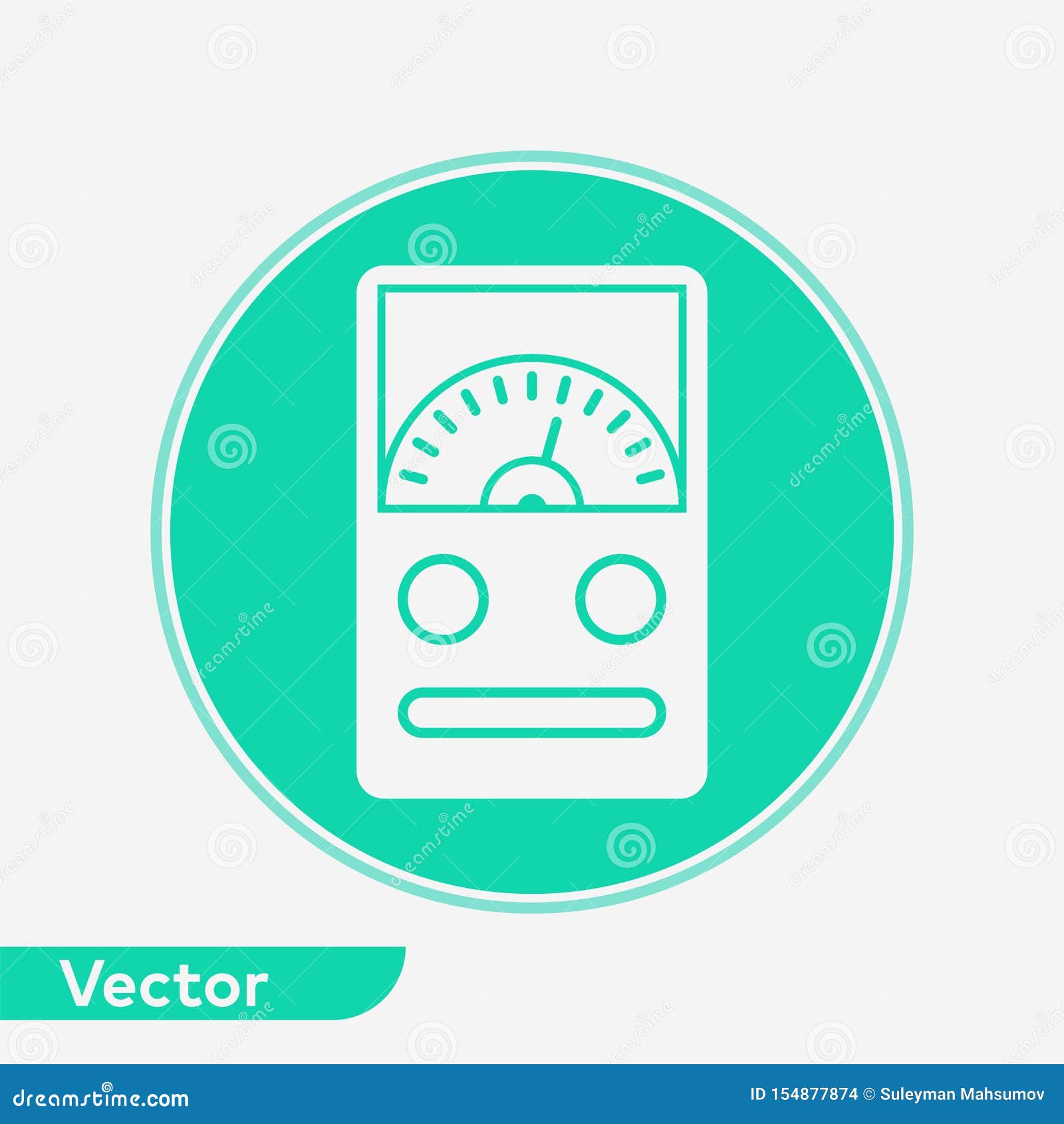 Ammeter Vector Icon Sign Symbol Stock Illustration - Illustration of ...