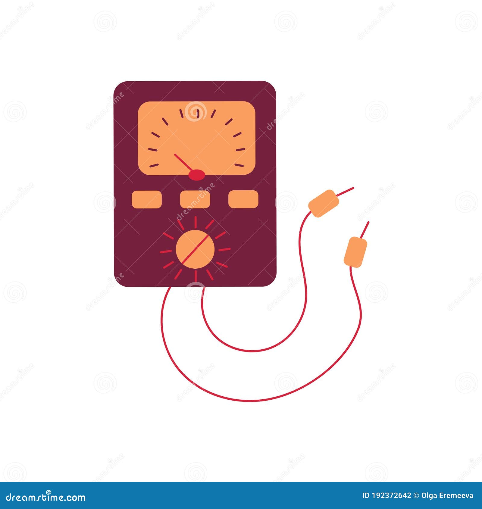 Car Ammeter Vector Icon On White Background. Flat Vector Car Ammeter ...