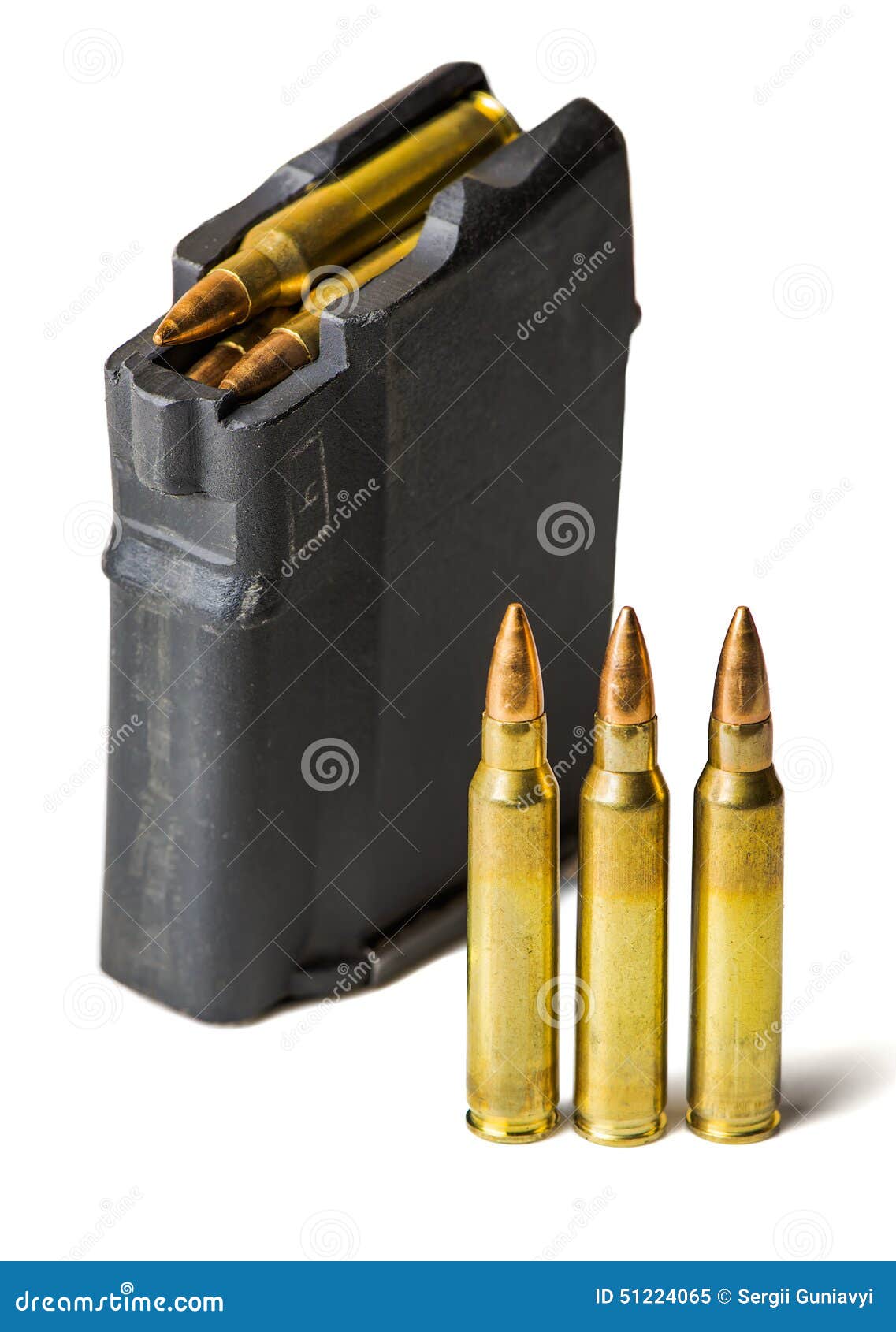Ammo for assault rifles stock image. Image of brass, sleeve - 51224065