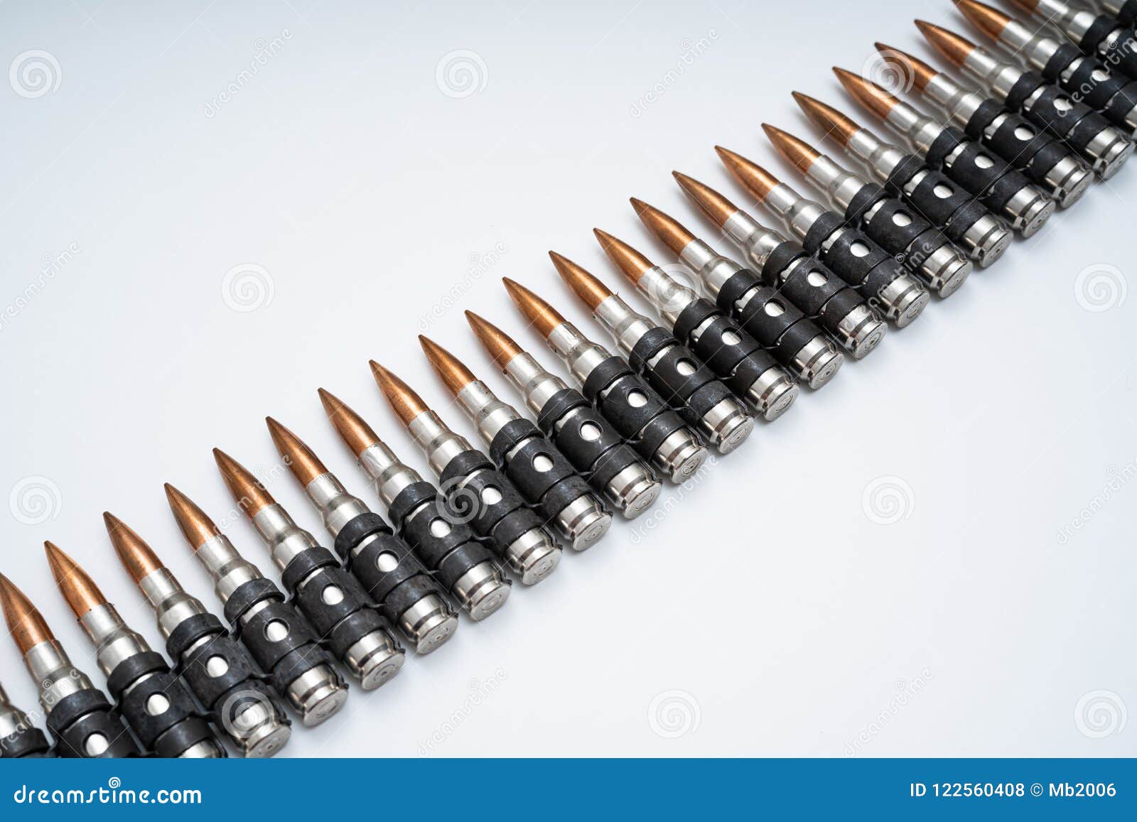 Ammo belt full of bullets stock photo. Image of army - 122560408