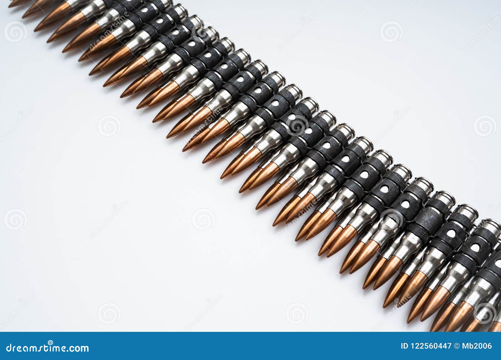 Ammo belt full of bullets stock image. Image of cannon - 122560447