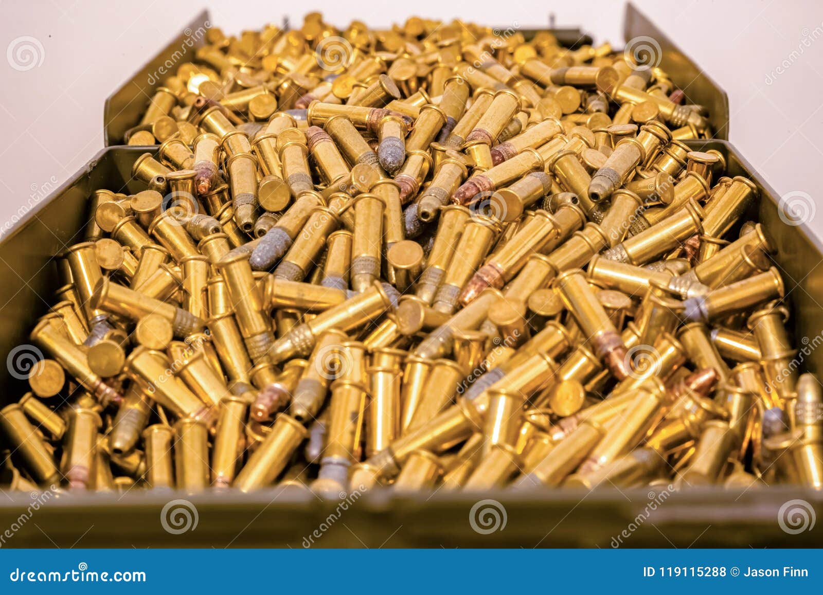 Large Ammo Box Full of Bullets Stock Photo - Image of bullet, caliber ...