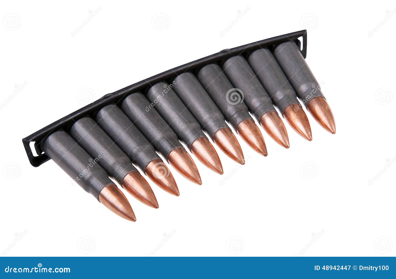 Load 9mm Ammo In The Pistol Clip Close Up. Hands, Bullets, Magazine And ...