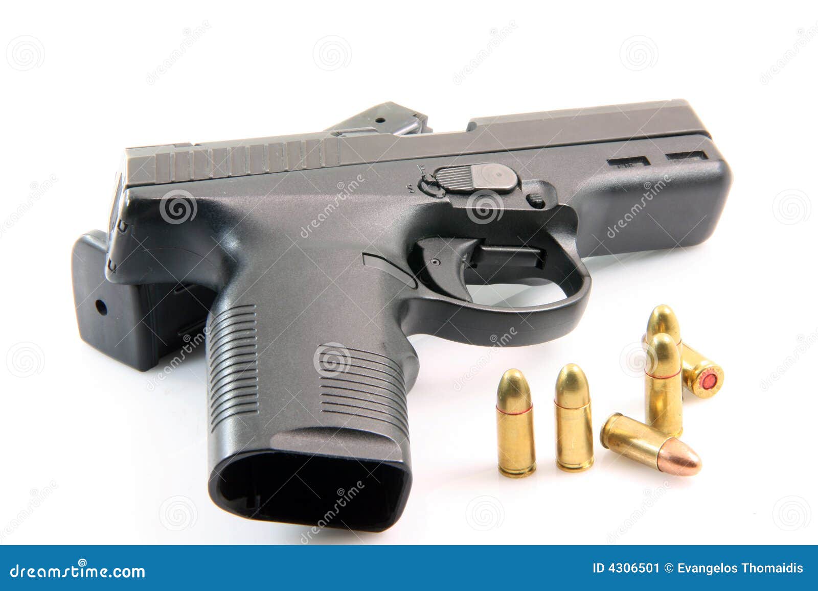 Ammo and handgun stock image. Image of mafia, ammunition - 4306501