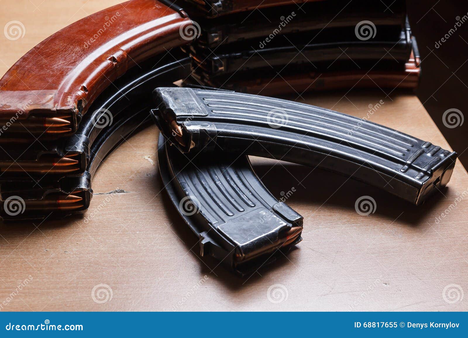 Ammo for Machine Guns with Loaded Magazines Stock Image - Image of ...