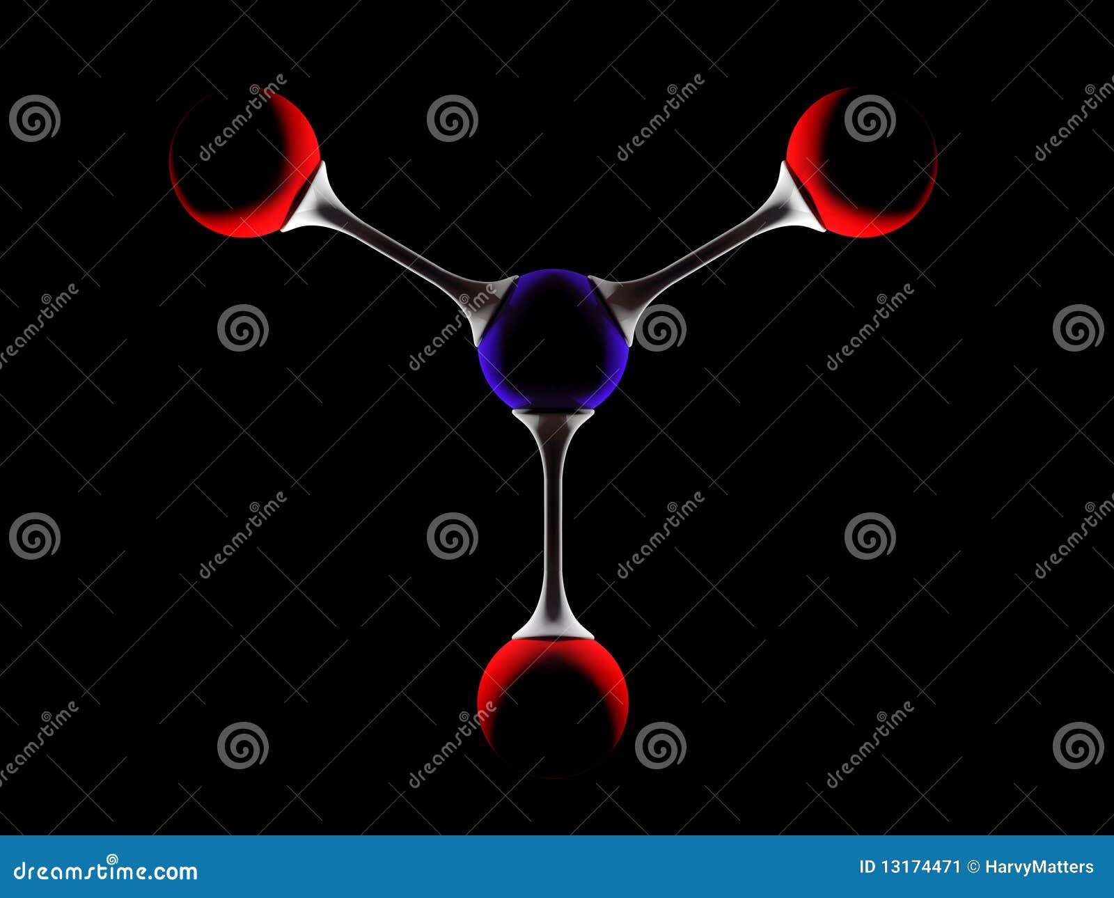 Ammonia, NH3, Molecule Model And Chemical Formula Cartoon Vector ...