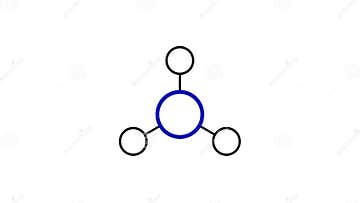 Ammonia Molecule, Structural Chemical Formula, Ball-and-stick Model ...