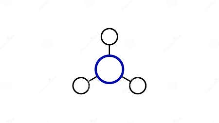 Ammonia Molecule, Structural Chemical Formula, Ball-and-stick Model ...