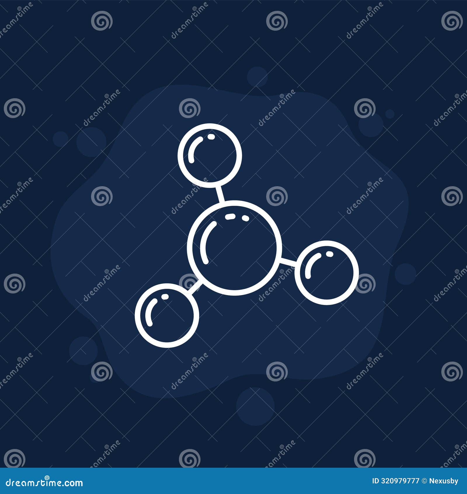 Ammonia, NH3 Molecule Line Vector Icon Stock Vector - Illustration of ...