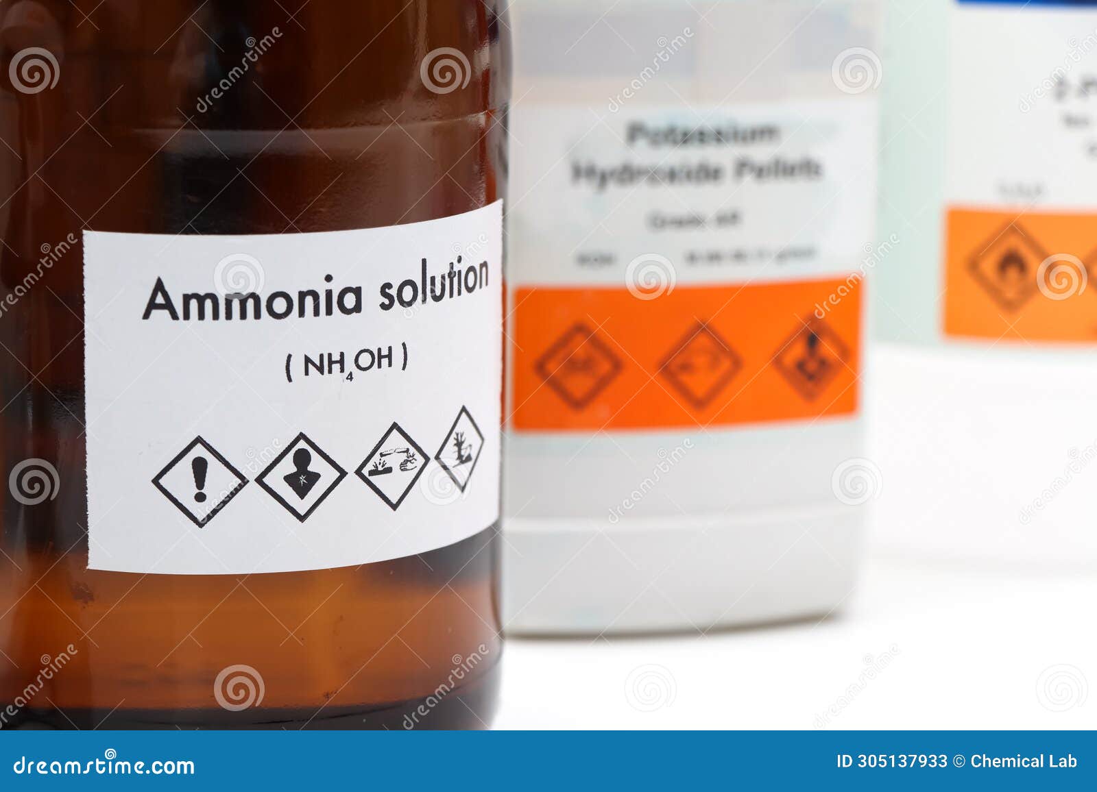 Ammonia Solution in Bottle , Chemical in the Laboratory and Industry ...