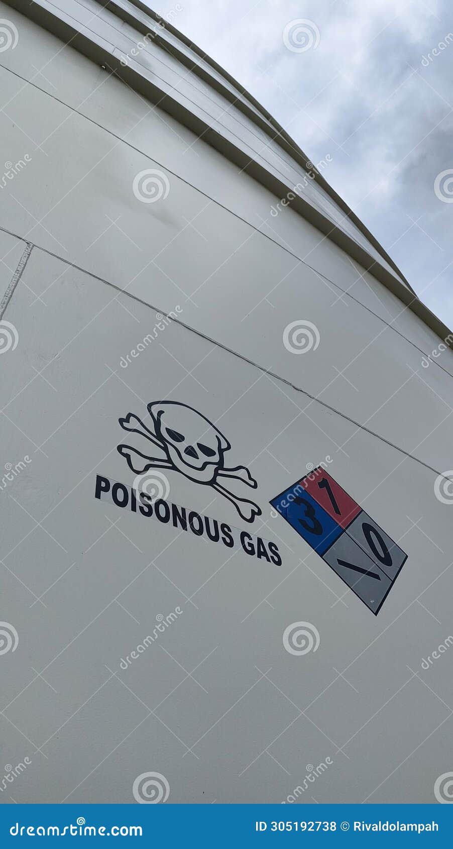 Ammonia Storage Tank stock photo. Image of poisonous - 305192738