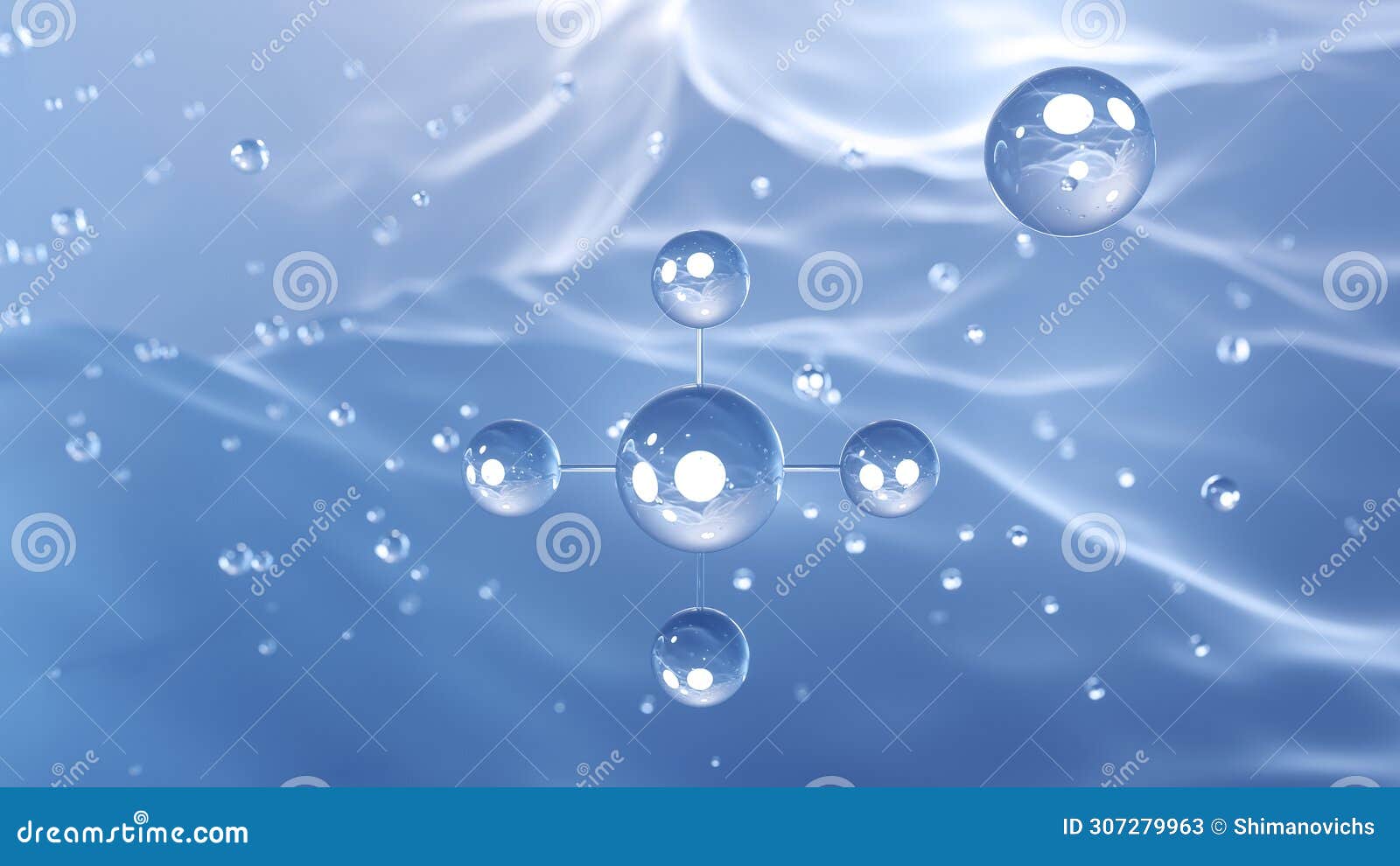 Ammonium Chloride Molecule, Structural Chemical Formula, Ball-and-stick ...