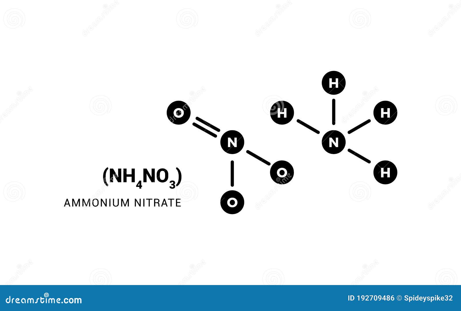 Ammonium Nitrate, Chemical Structure. Skeletal Formula. Stock ... Ammonium Nitrate, Chemical Structure. Skeletal Formula. Stock ...