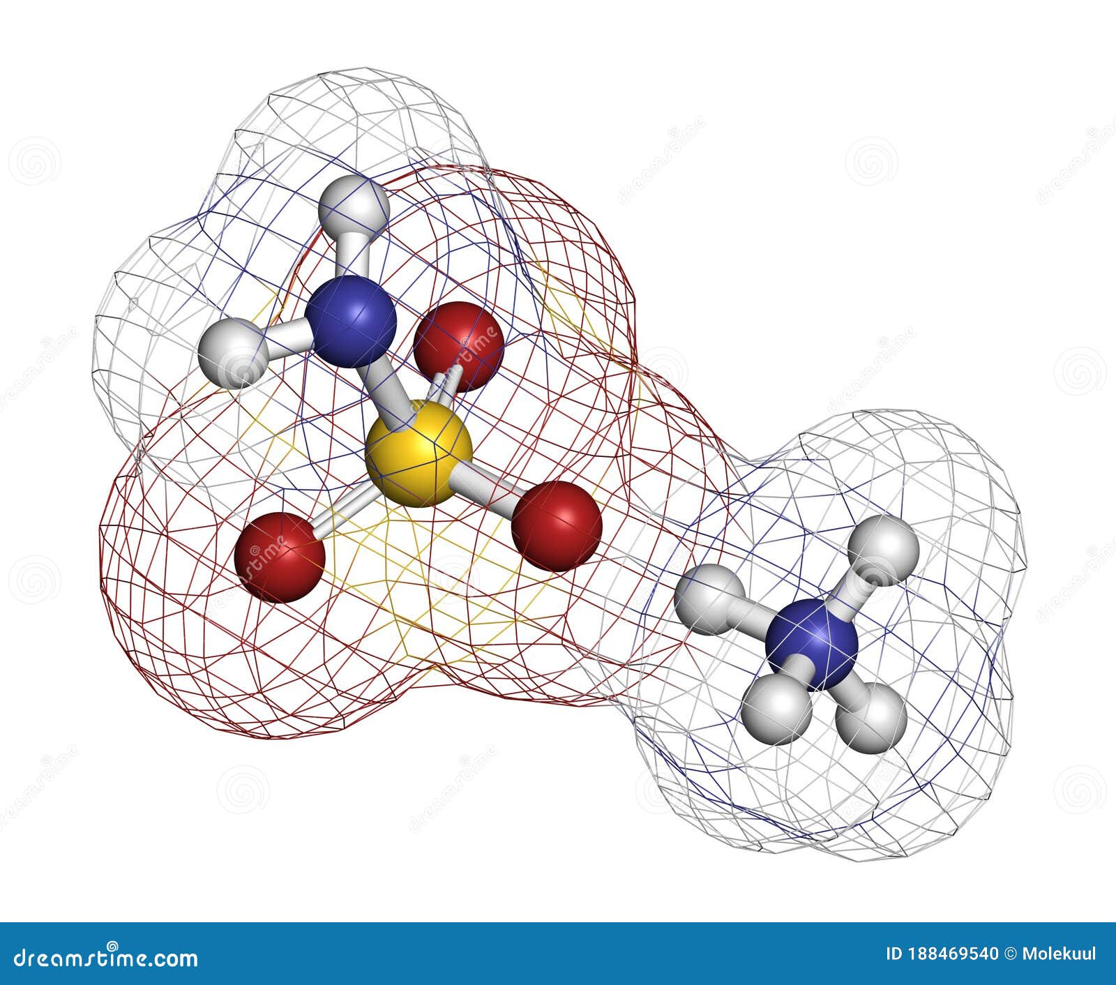 Ammonium Sulfamate Herbicide (weed Killer) Molecule. Atoms are ...