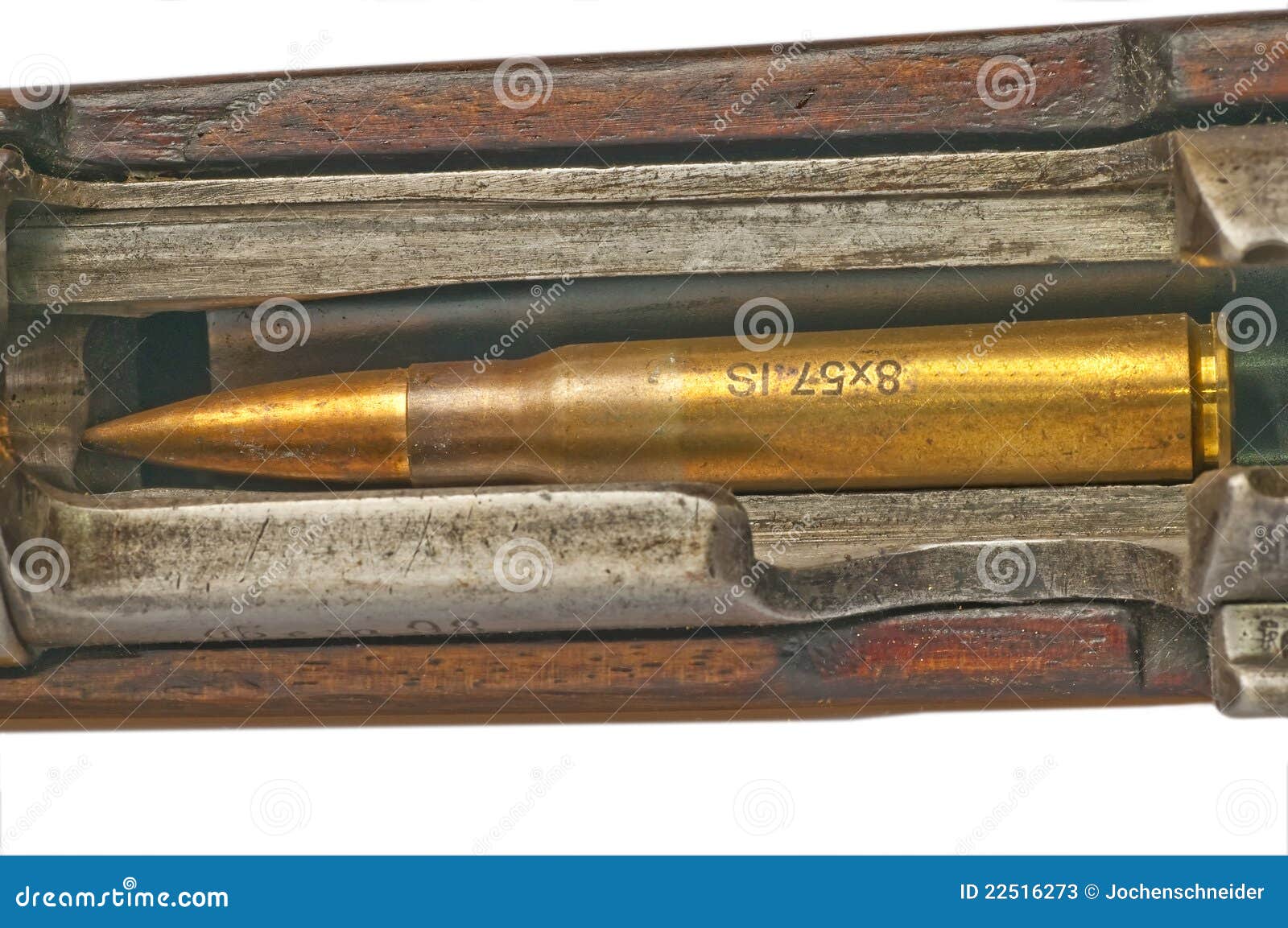 Ammunition 8X57 is stock image. Image of point, rifle - 22516273