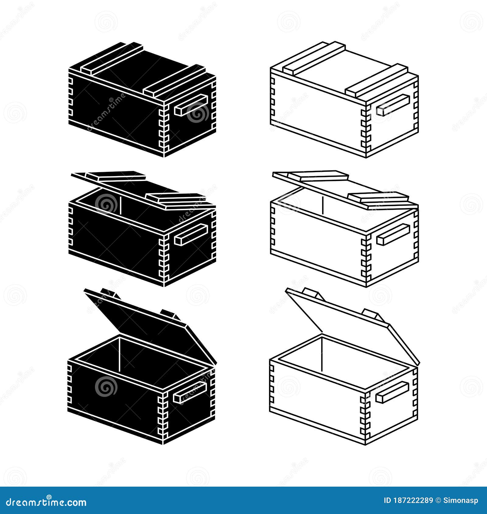 Ammunition box vector stock vector. Illustration of case - 187222289