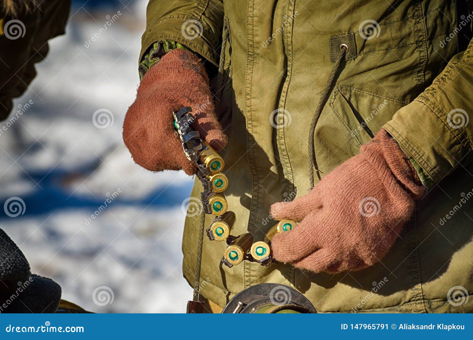Ammunition for the Machine Gun Stock Image - Image of shooting ...