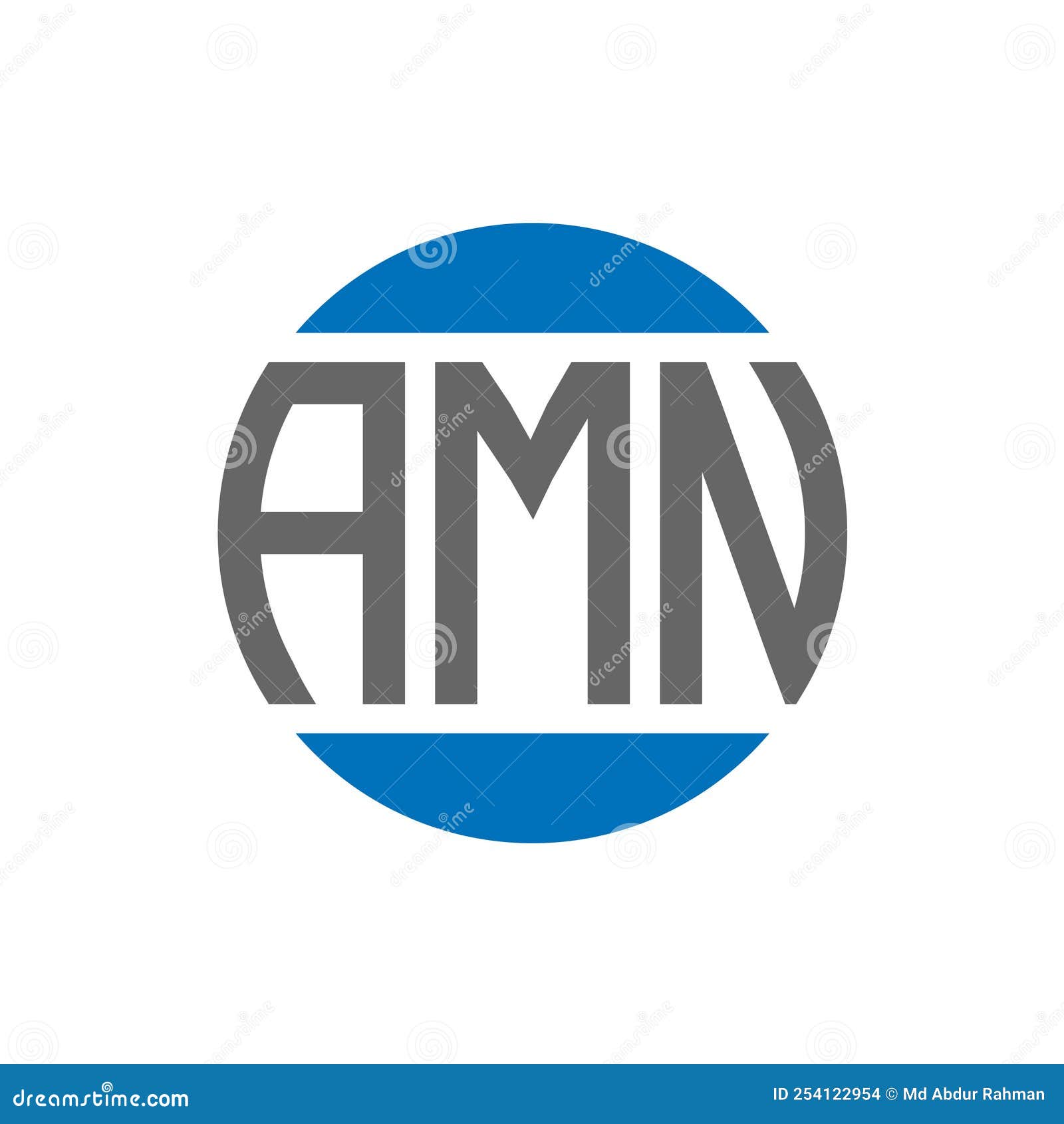 AMN Letter Logo Design on White Background. AMN Creative Initials ...