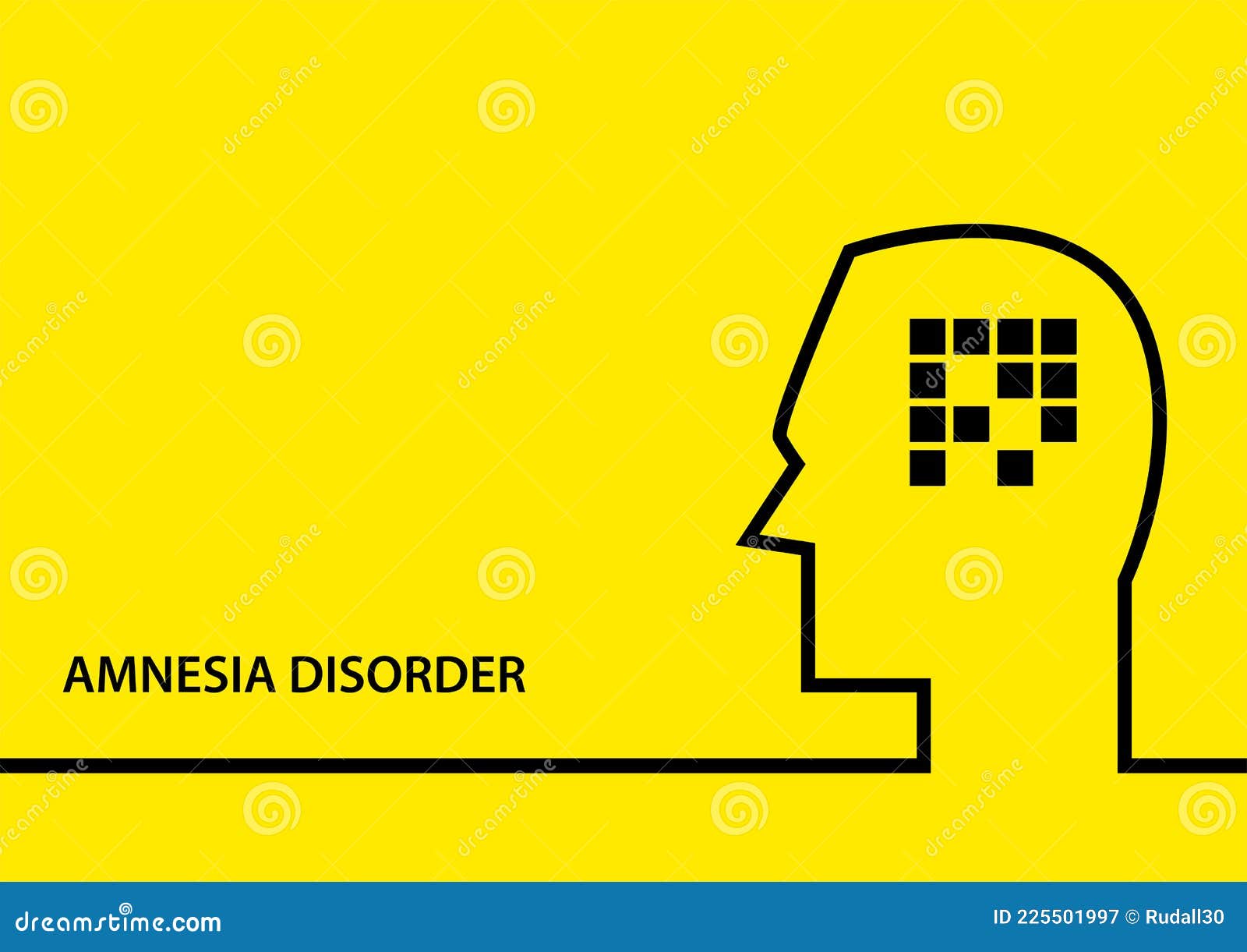 Amnesia disorder symbol stock vector. Illustration of illness - 225501997