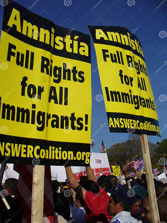 Amnisty for Immigrants editorial stock image. Image of protest - 4865384