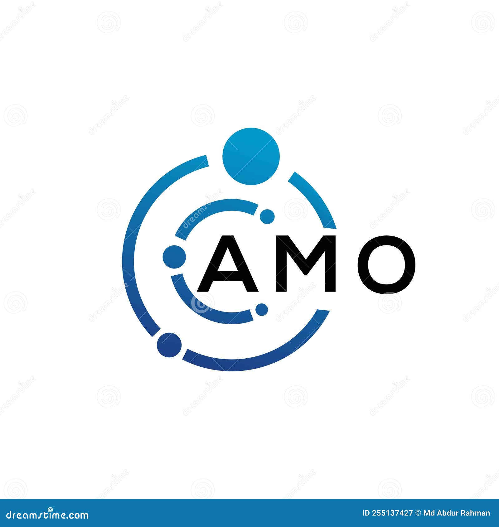 AMO Letter Logo Design on Black Background. AMO Creative Initials ...