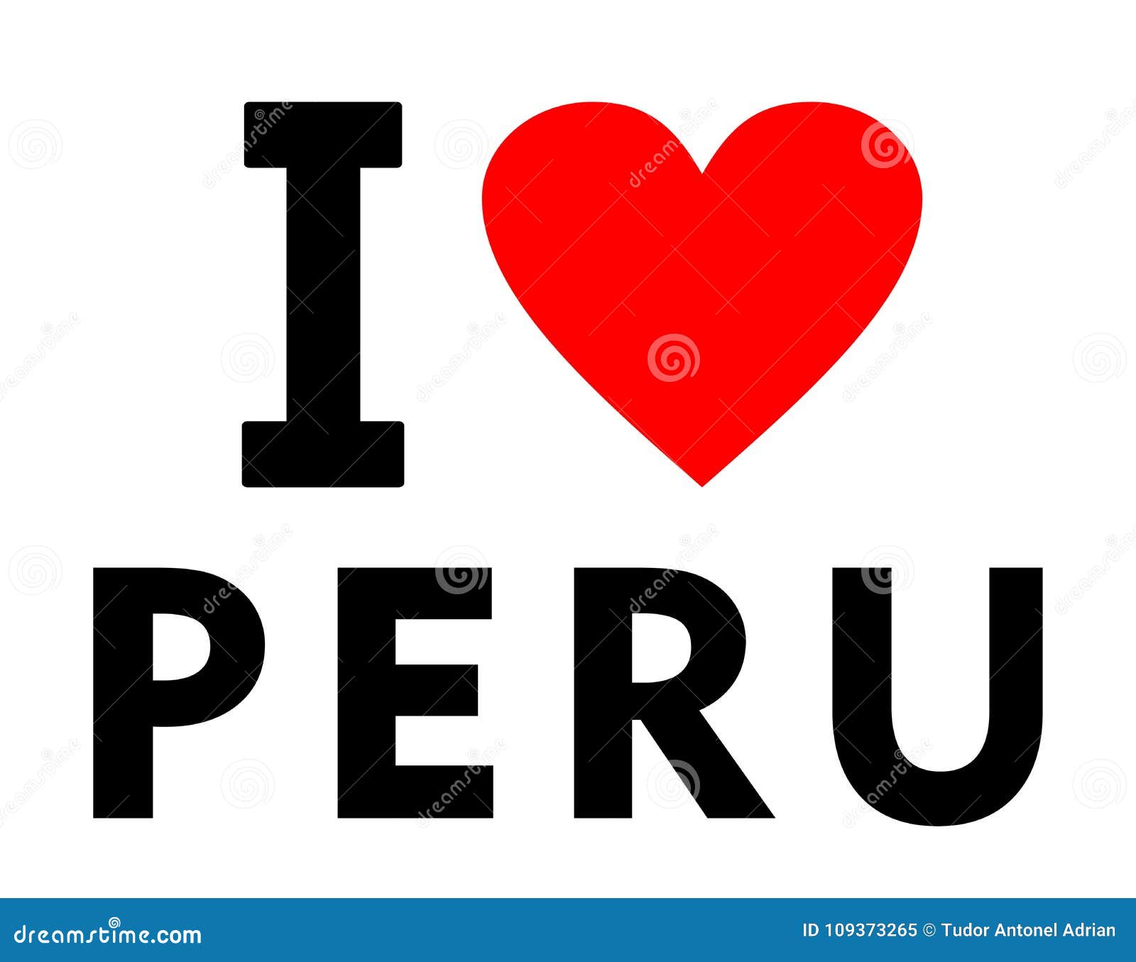 Amo Perú stock de ilustración. Ilustración de amor, rojo - 109373265