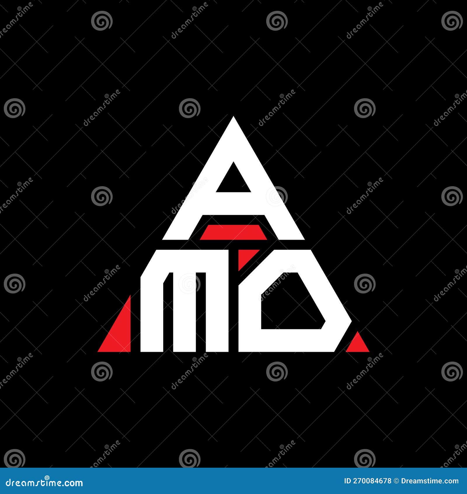 AMO Triangle Letter Logo Design with Triangle Shape. AMO Triangle Logo ...