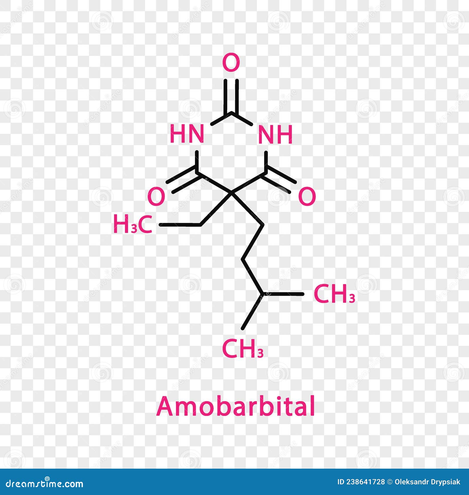 Amobarbital Chemical Formula. Amobarbital Structural Chemical Formula ...