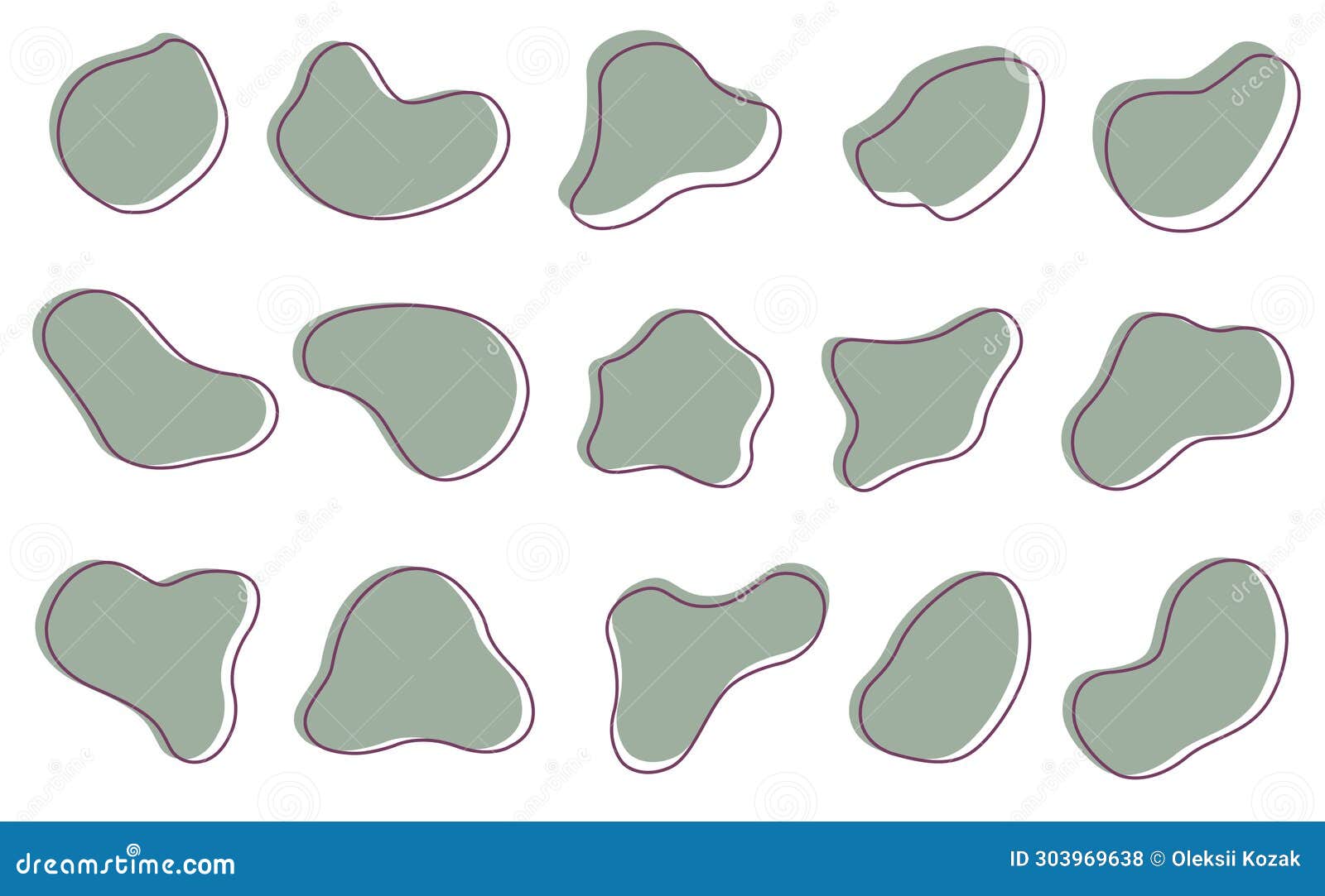 Amoeba is Green with a Frame. Vector Background or Liquid Abstract ...