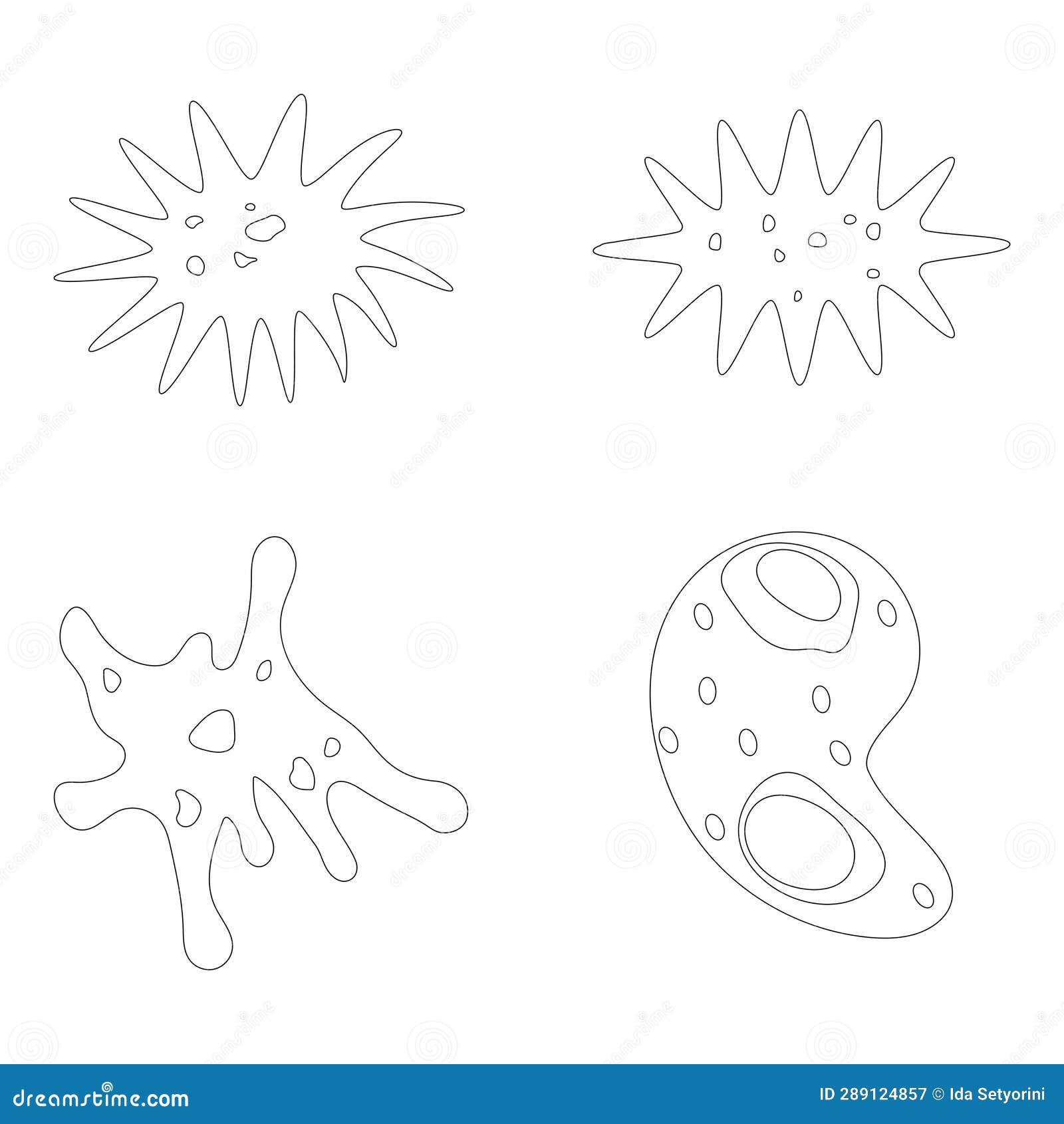 Amoeba icon vector stock illustration. Illustration of microbe - 289124857